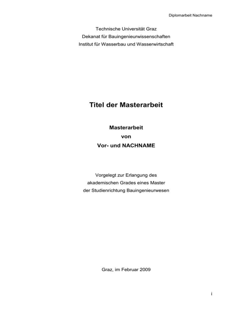Formatvorlage Masterarbeit