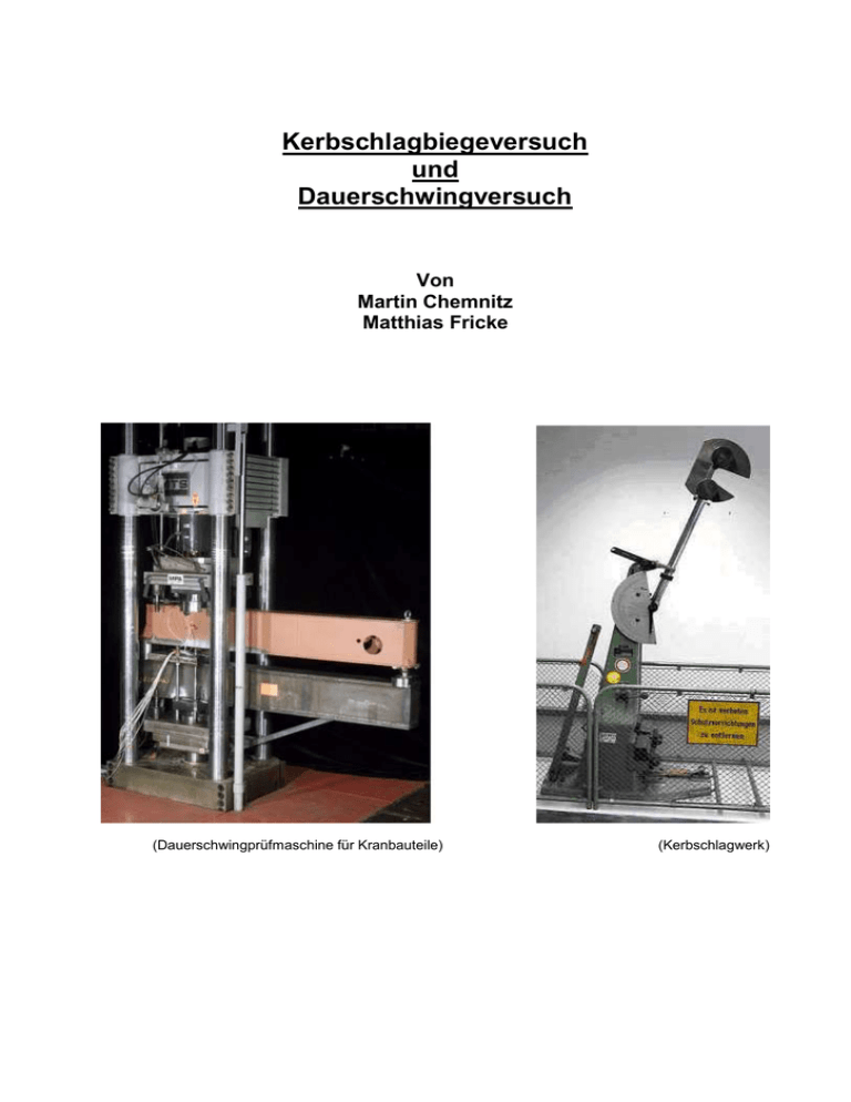 Kerbschlagbiegeversuch - Ihre Homepage bei Arcor