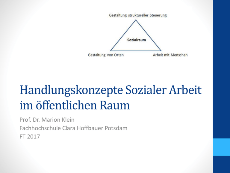 Handlungskonzepte Sozialer Arbeit im öffentlichen Raum
